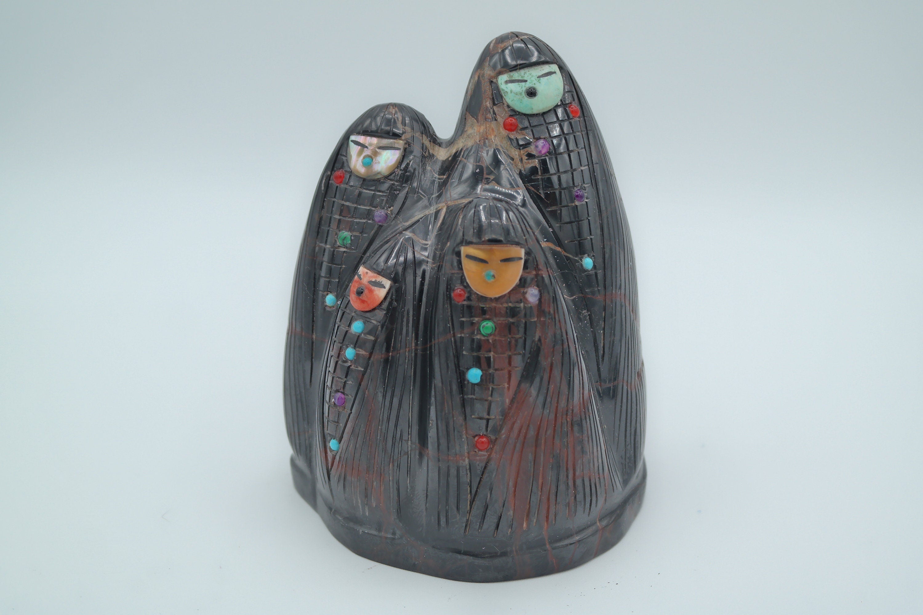 Septarian Carving of 4 Corn Maidens – Blue Elk Designs